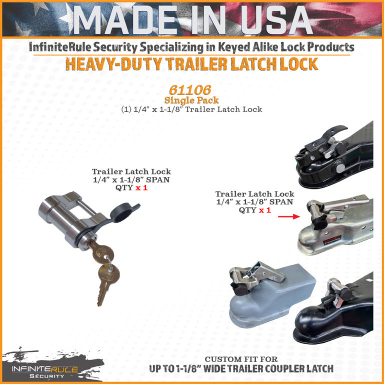 Trailer Tongue Latch Lock | 3/4in Wide Trailer Latch Coupler
